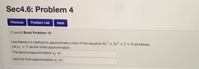 Solved Sec4.6: Problem 2 Previous Problem List Next 1 point) | Chegg.com