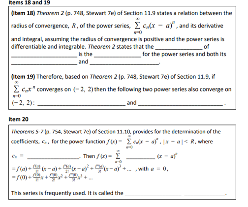 Solved Items 18 and 19 (Item 18) Theorem 2 (p. 748, Stewart | Chegg.com