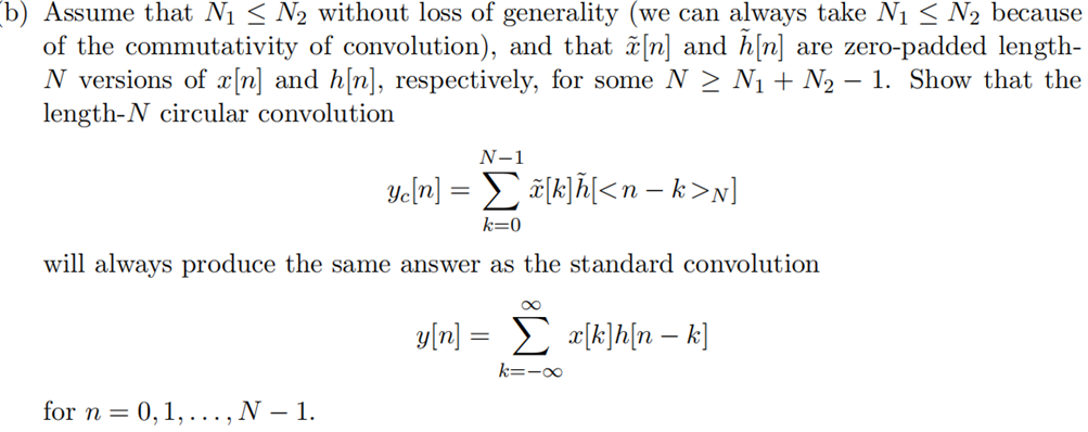 Solved b) Assume that N1≤N2 without loss of generality (we | Chegg.com