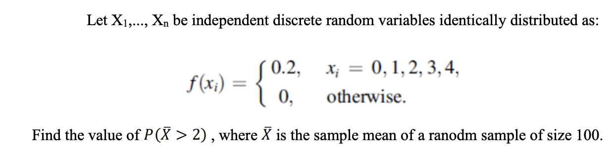 Solved Let X1,…,Xn be independent discrete random variables | Chegg.com