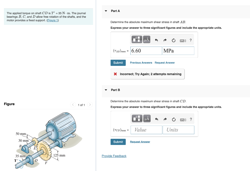 Solved The applied torque on shaft CD is T′=35 N⋅m. The | Chegg.com