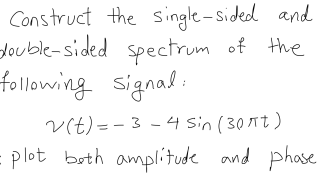 Solved Construct the single-sided and double-sided spectrum | Chegg.com