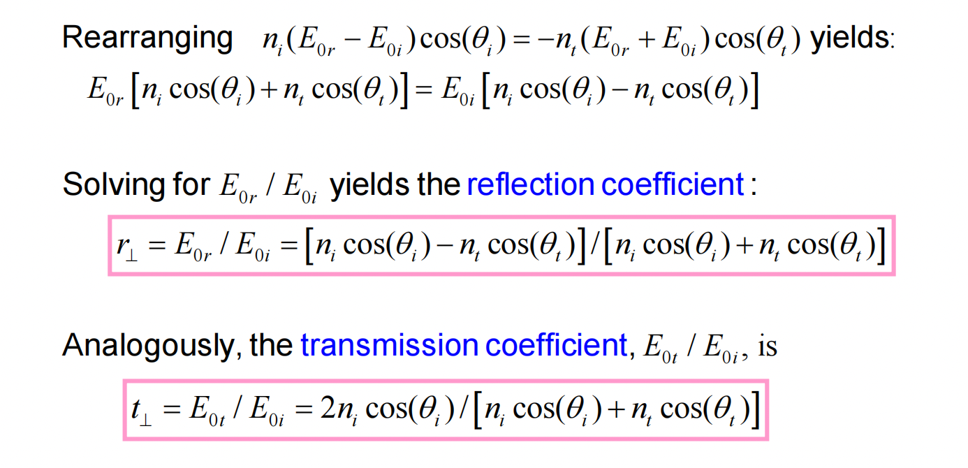 Solved Reflection and Transmission for Perpendicularly | Chegg.com