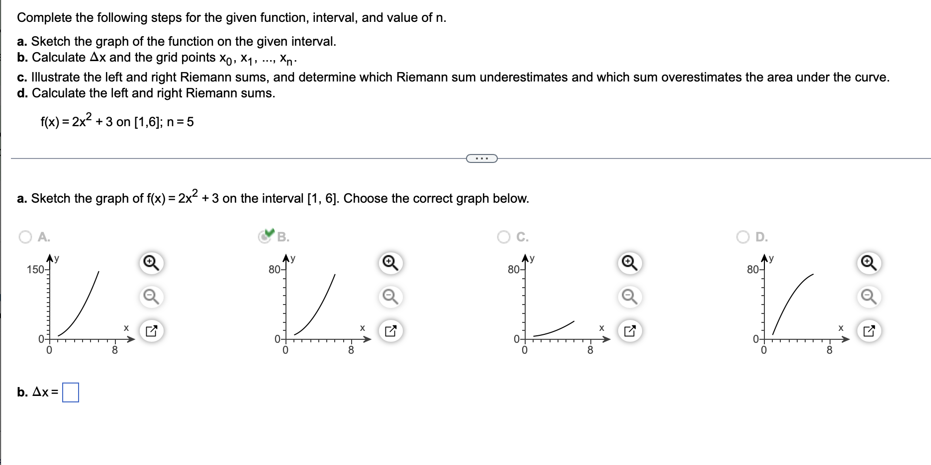 Solved Complete the following steps for the given function, | Chegg.com