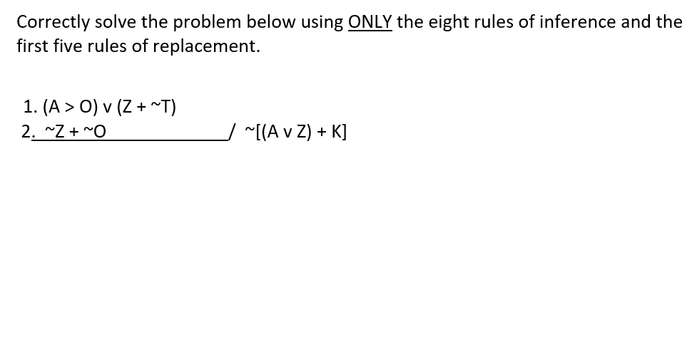 Solved PLEASE HELP WITH THIS LOGIC PROOF ASAP!! I already | Chegg.com