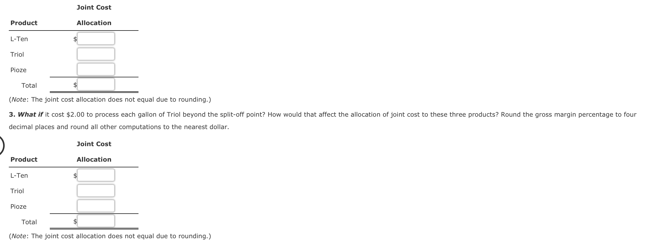 Solved Allocating Joint Costs Using the Constant Gross | Chegg.com