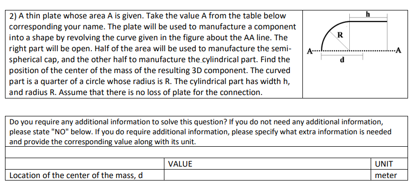 Solved Do you require any additional information to solve | Chegg.com