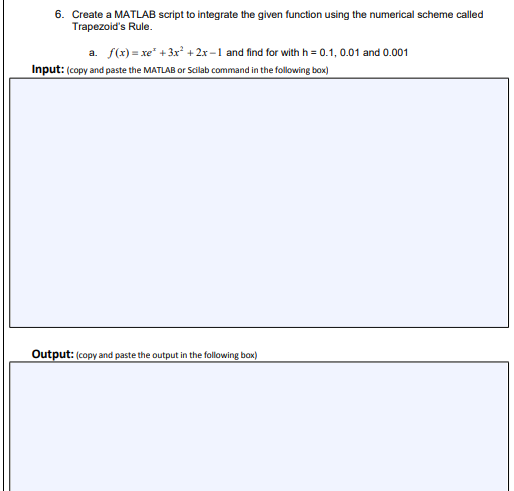 Solved Create A Matlab Script To Integrate The Given 5815