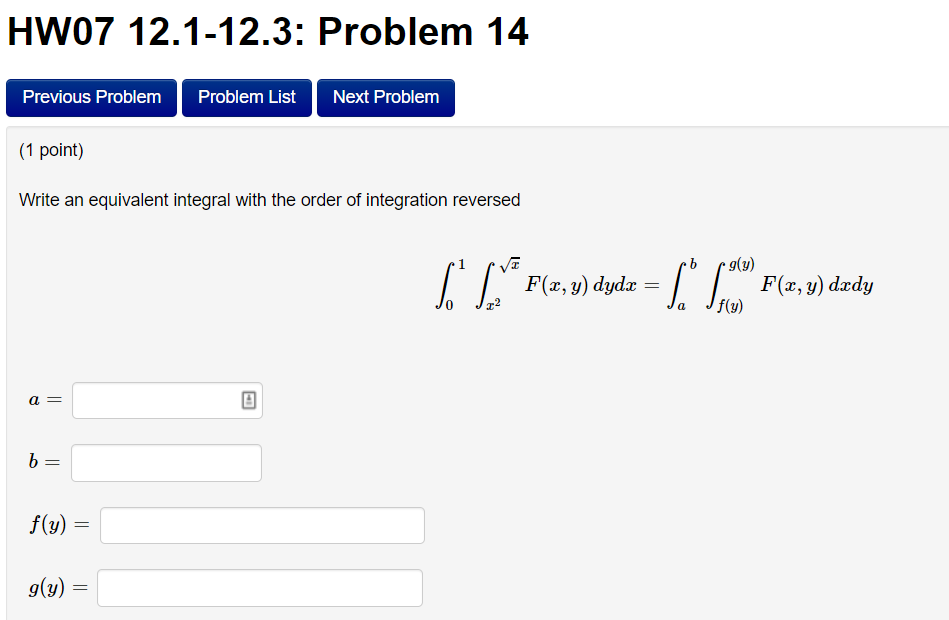 Solved HW07 12.1-12.3: Problem 14 Previous Problem Problem | Chegg.com