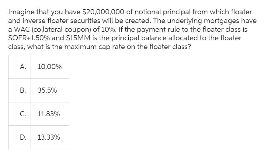 Solved Imagine that you have $20,000,000 of notional | Chegg.com
