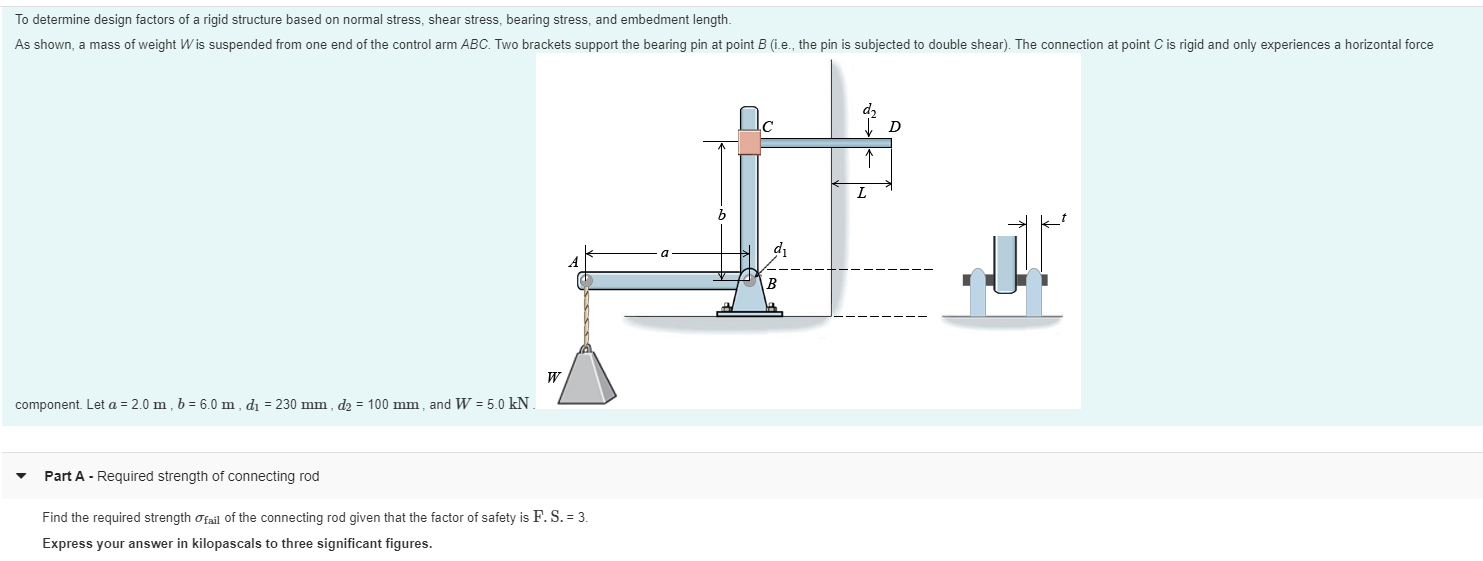 Solved To determine design factors of a rigid structure | Chegg.com
