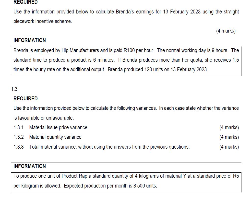 Use the information provided below to calculate | Chegg.com