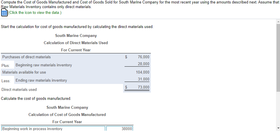 Solved Compute the cost of Goods Manufactured and Cost of | Chegg.com
