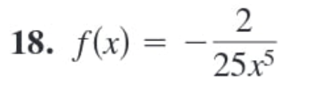 Solved f(x)=−25x52 | Chegg.com