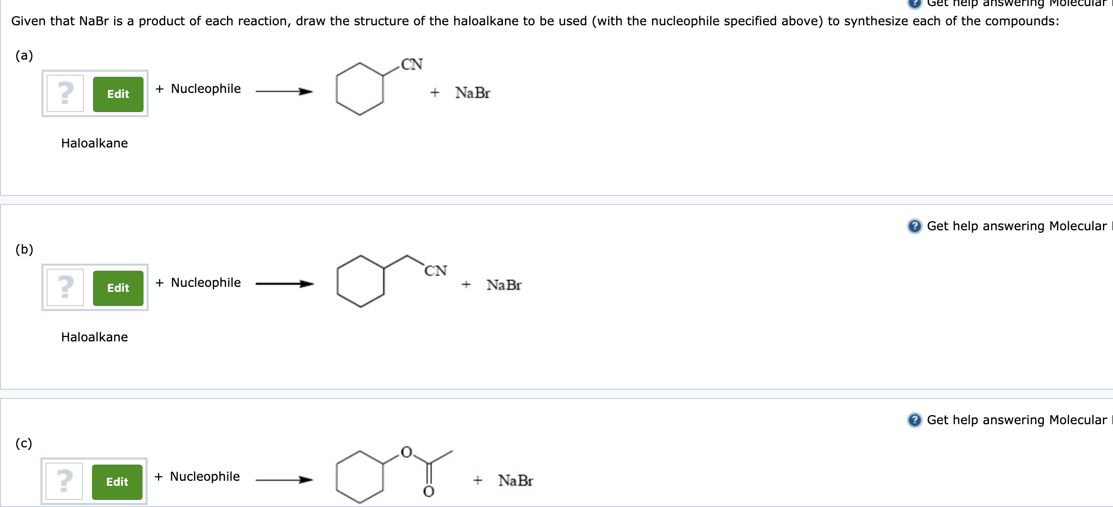 Solved e Get help answering Molecular Given that NaBr is a | Chegg.com