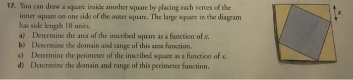 Solved 17. You can draw a square inside another square by | Chegg.com