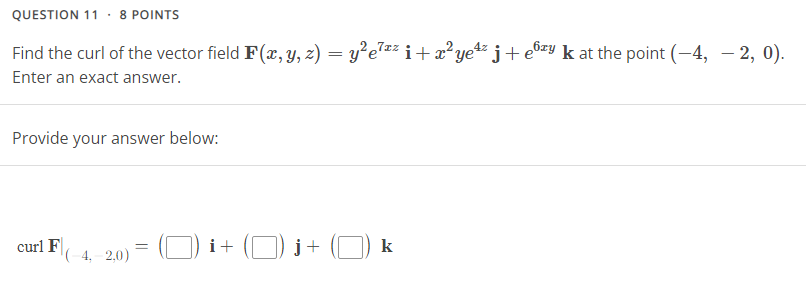 Solved Find the curl of the vector field | Chegg.com