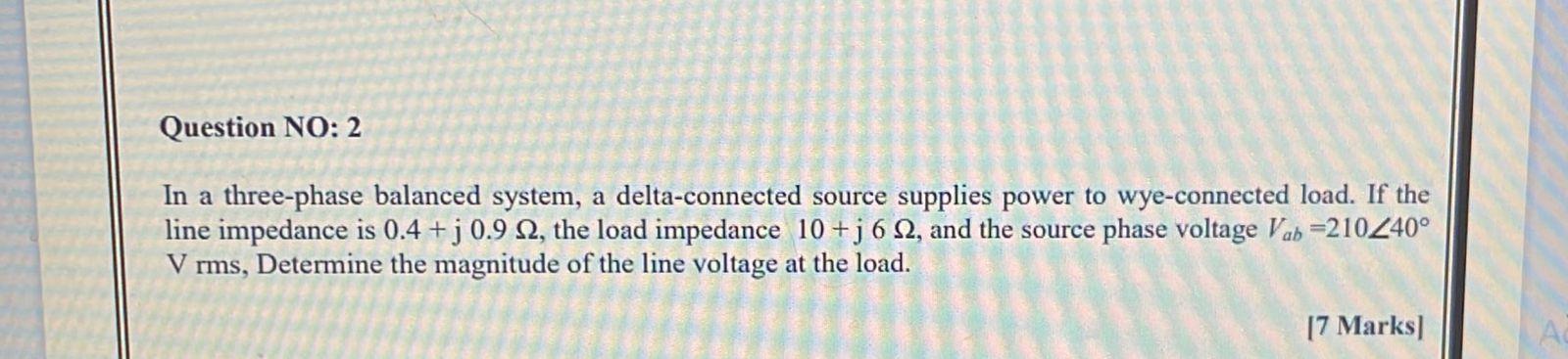 Solved In a three-phase balanced system, a delta-connected | Chegg.com