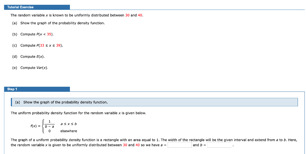 Solved Tutorial Exercise The random variable x is known to | Chegg.com