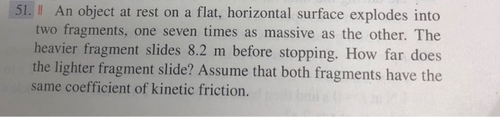 Solved 51. I An object at rest on a flat, horizontal surface | Chegg.com