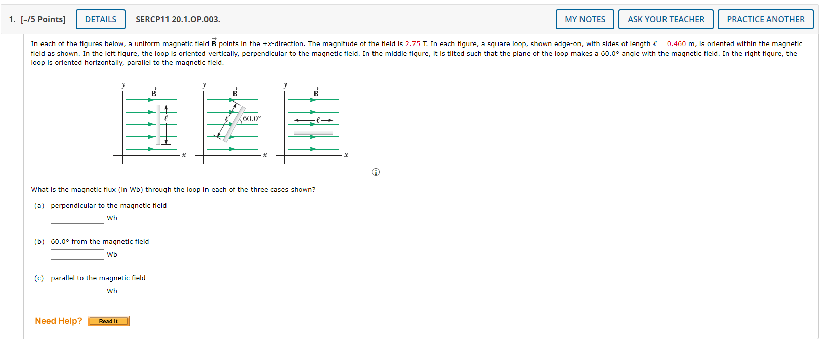 Solved loop is oriented horizontally, parallel to the | Chegg.com