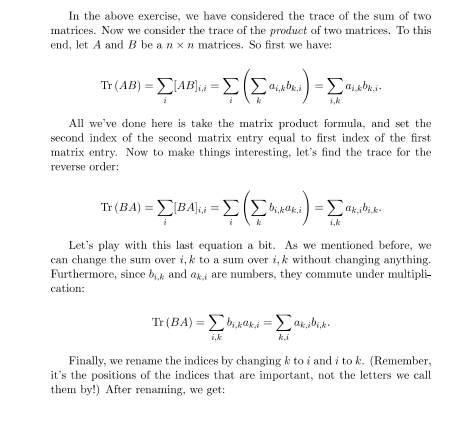 Solved In the above exercise, we have considered the trace | Chegg.com