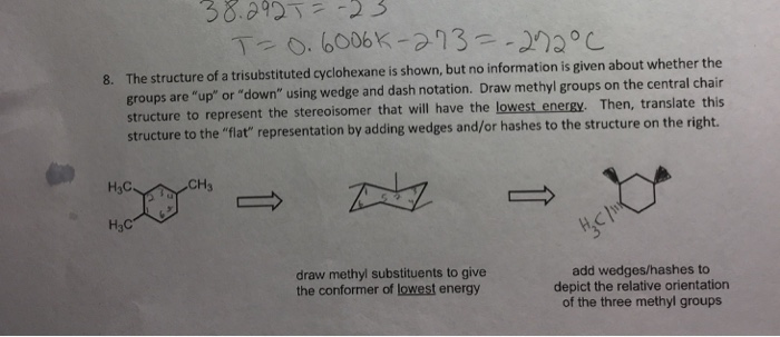 Solved The structure of a trisubstituted cyclohexane is | Chegg.com
