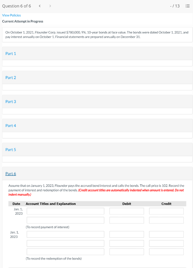 Solved Question 6 of 6