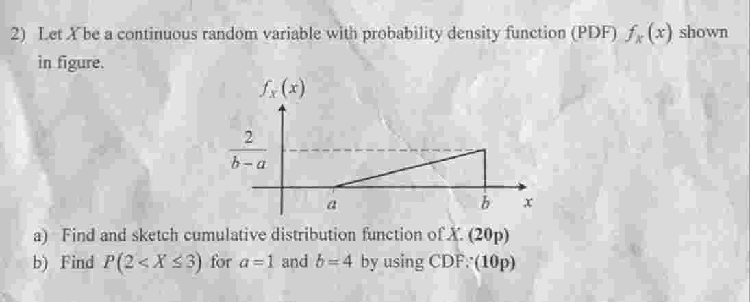 Solved Let X Be ﻿a Continuous Random Variable With 7659