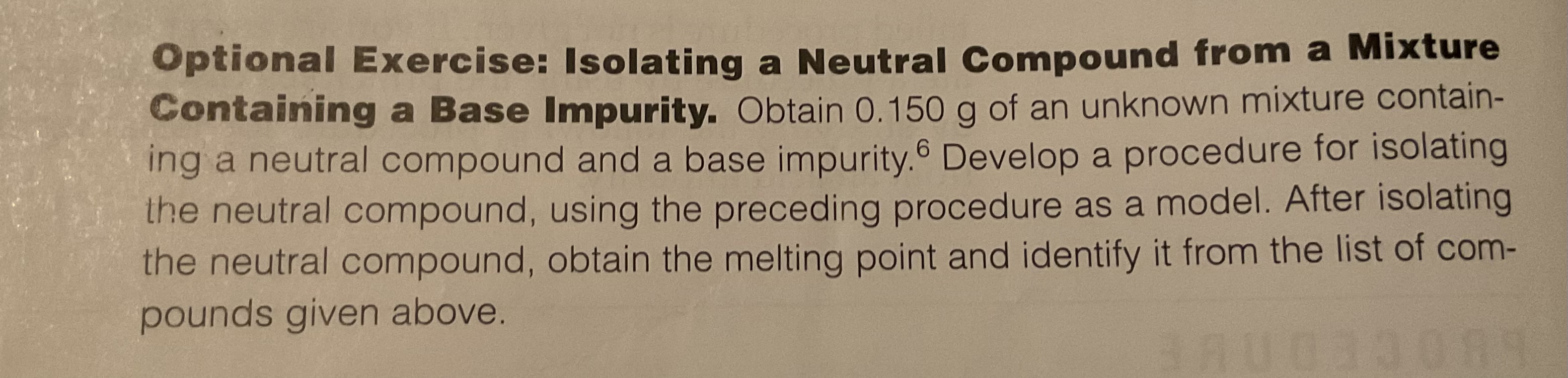 Solved procedure on separation of a neutral compound from a | Chegg.com