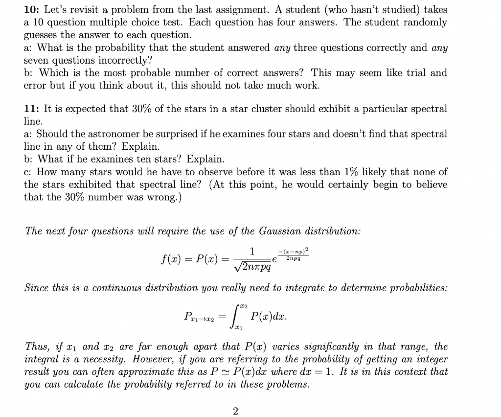 Solved 10: Let's revisit a problem from the last assignment. | Chegg.com
