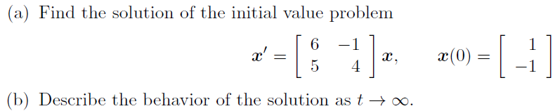 Solved (a) Find the solution of the initial value problem 1 | Chegg.com