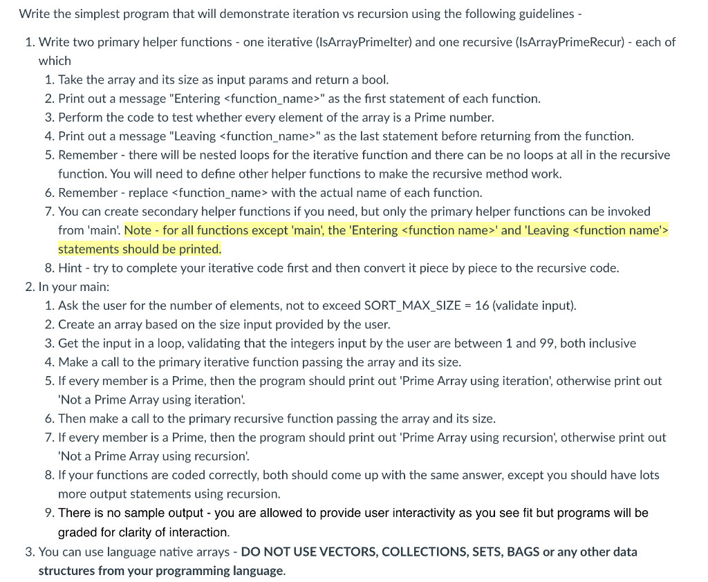 Solved Write the simplest program that will demonstrate | Chegg.com