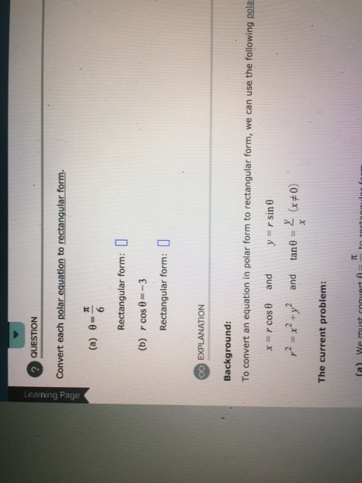 Solved QUESTION Convert each polar equation to rectangular | Chegg.com