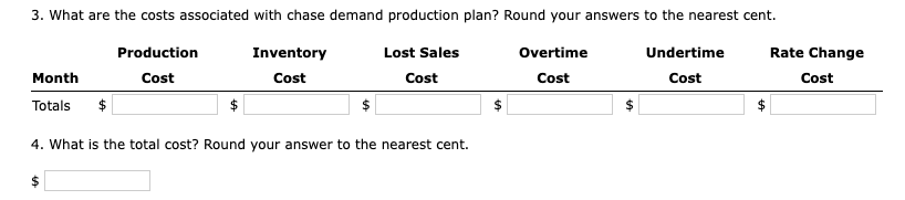 Solved Excel Online Activity: Aggregate Planning - Chase | Chegg.com