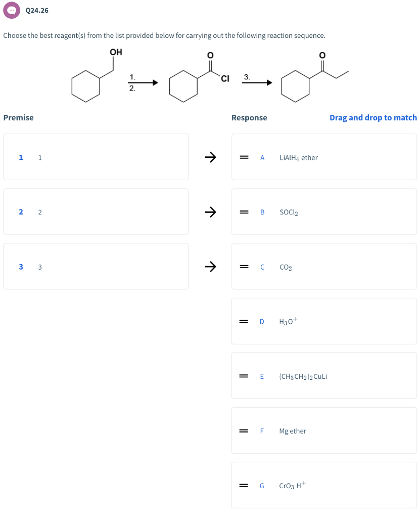 Solved Q24.21 Choose the best reagent(s) from the list | Chegg.com