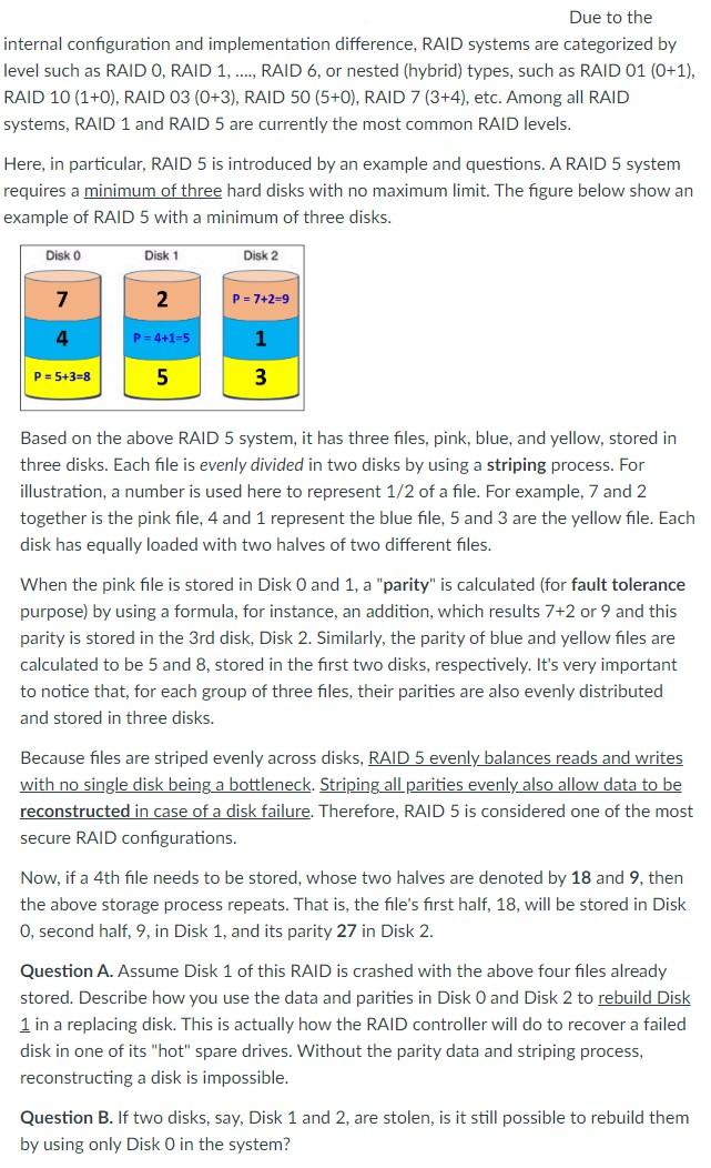 Solved Due to the internal configuration and implementation | Chegg.com