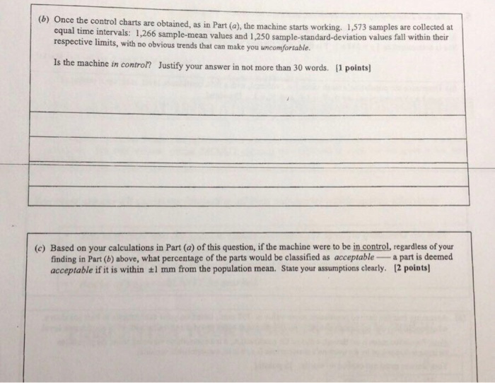 Solved 4. This is a Statistical Process-Control Problem, | Chegg.com