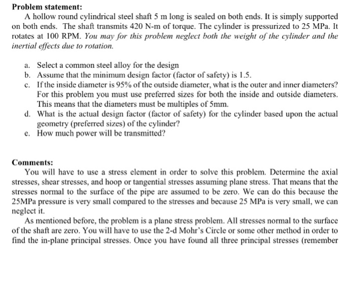 Solved Mechanics of materials problem | Chegg.com Solved Mechanics of materials problem | Chegg.com