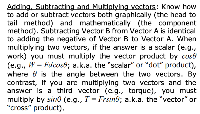 Solved Adding, Subtracting and Multiplying vectors: Know how | Chegg.com