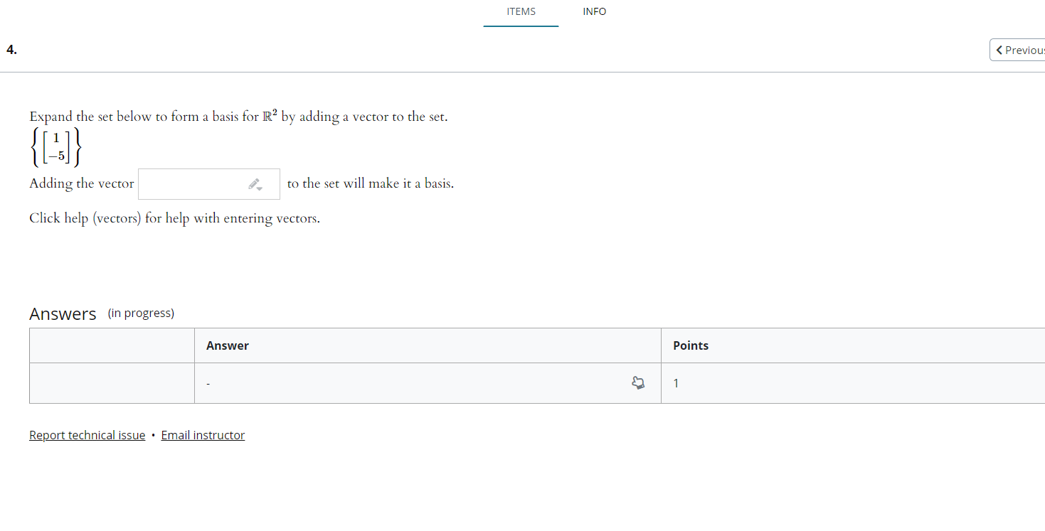 Solved ITEMS INFO 4.