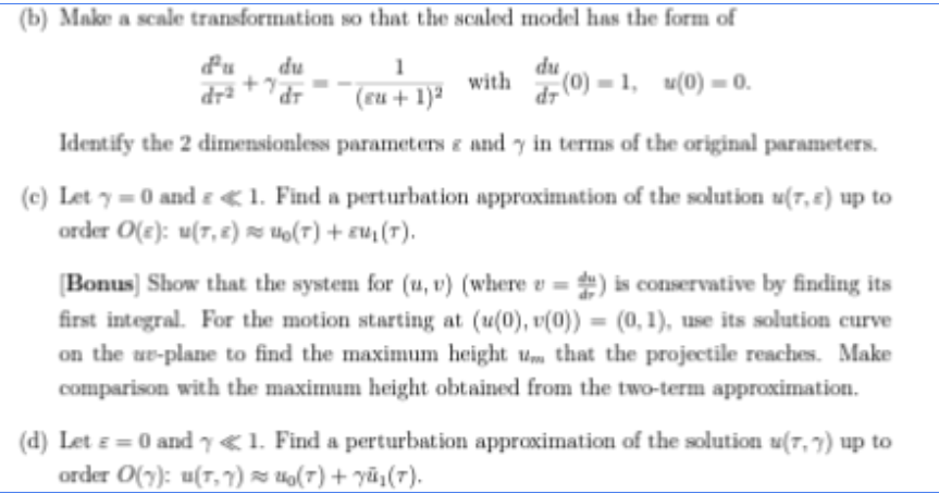 Solved In the image, the scaled equation is shown in part b) | Chegg.com