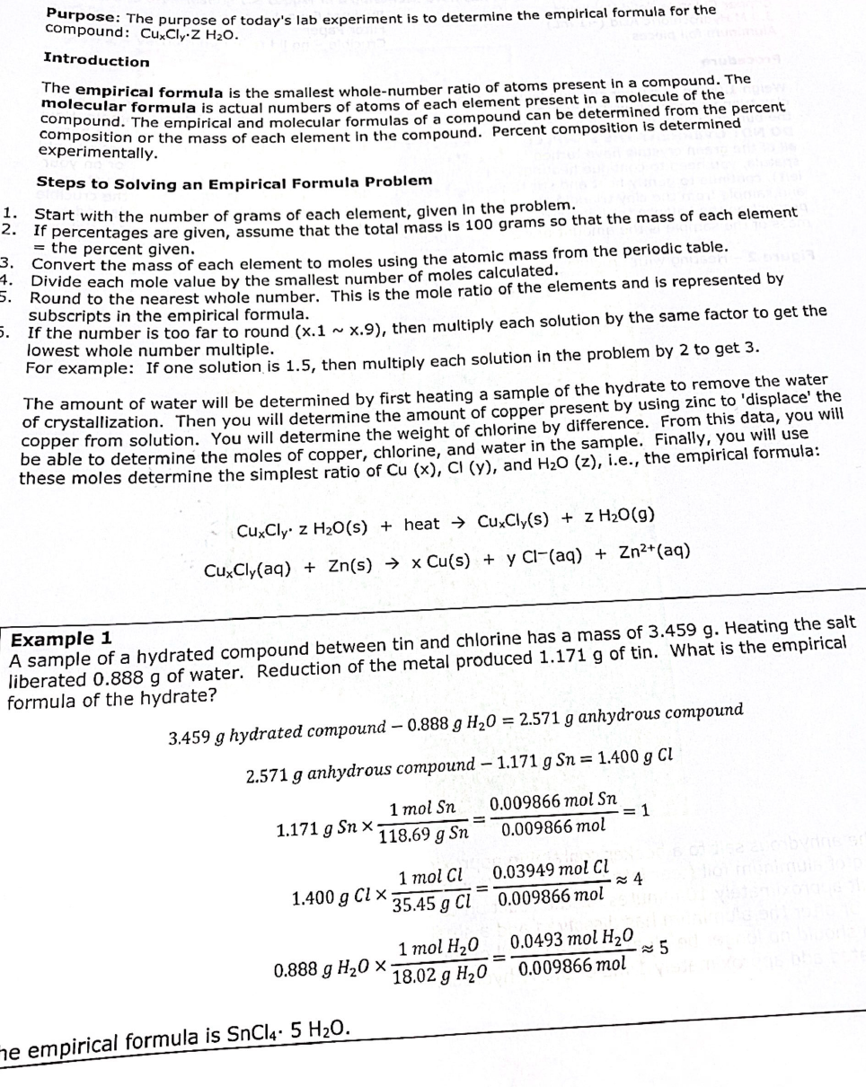 Solved Purpose: The purpose of today's lab experiment is to | Chegg.com