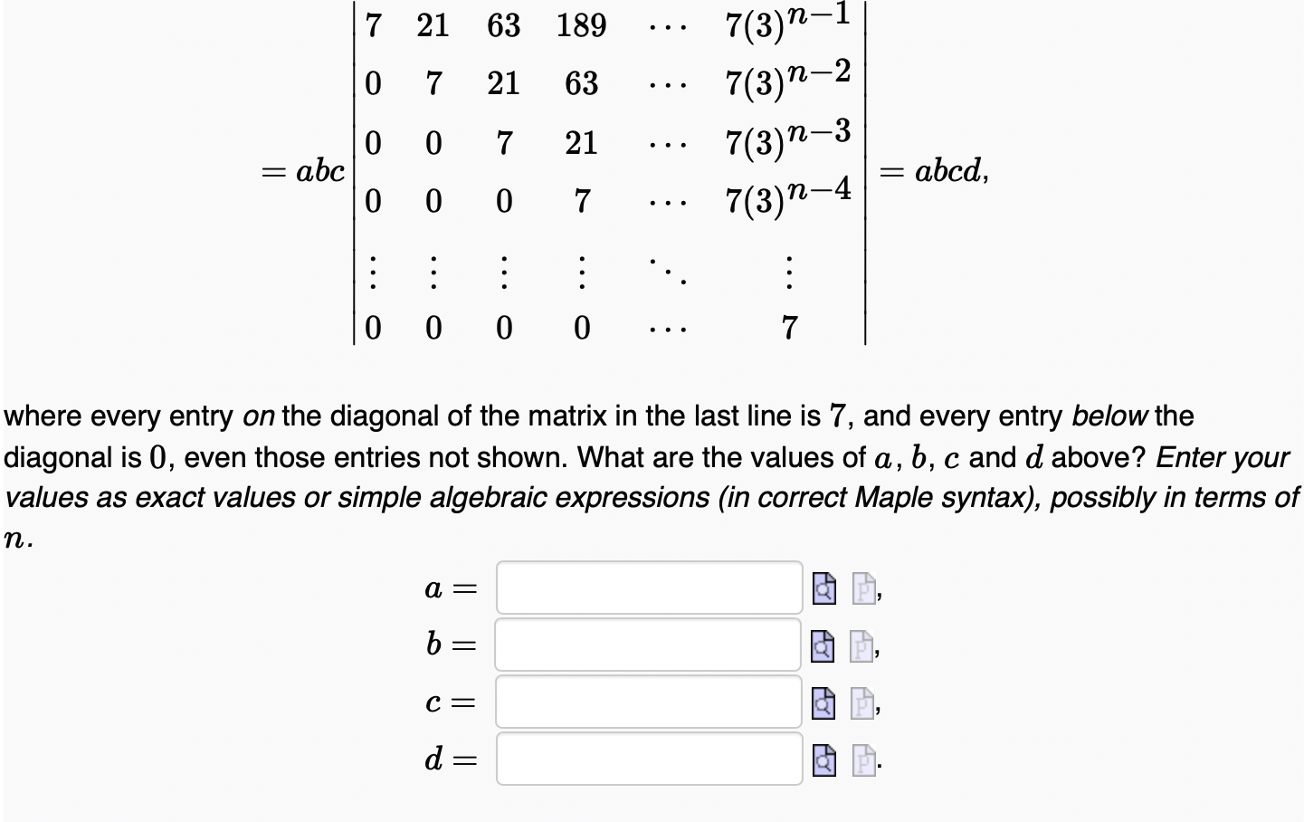 Solved Consider the \\( n \\times n \\) matrix \\( U \\) | Chegg.com