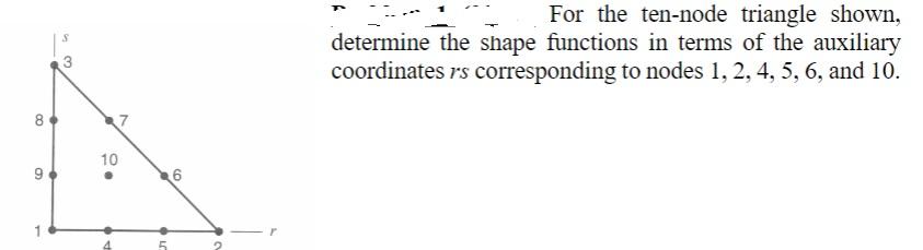 Solved For the ten-node triangle shown, determine the shape | Chegg.com