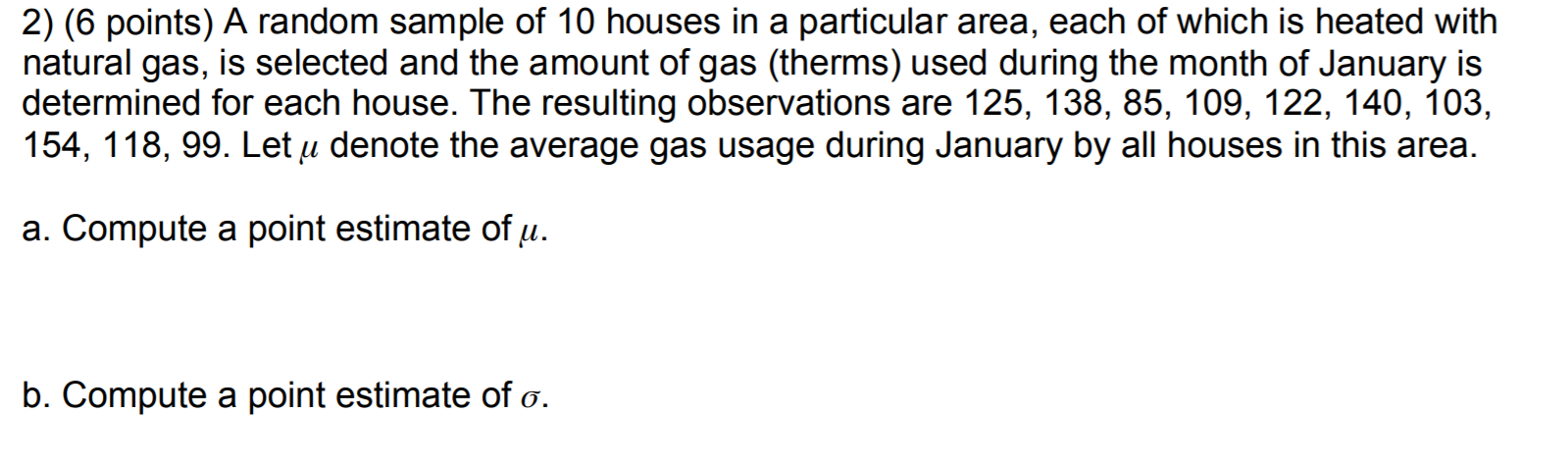 Solved A random sample of 10 houses in a particular area, | Chegg.com