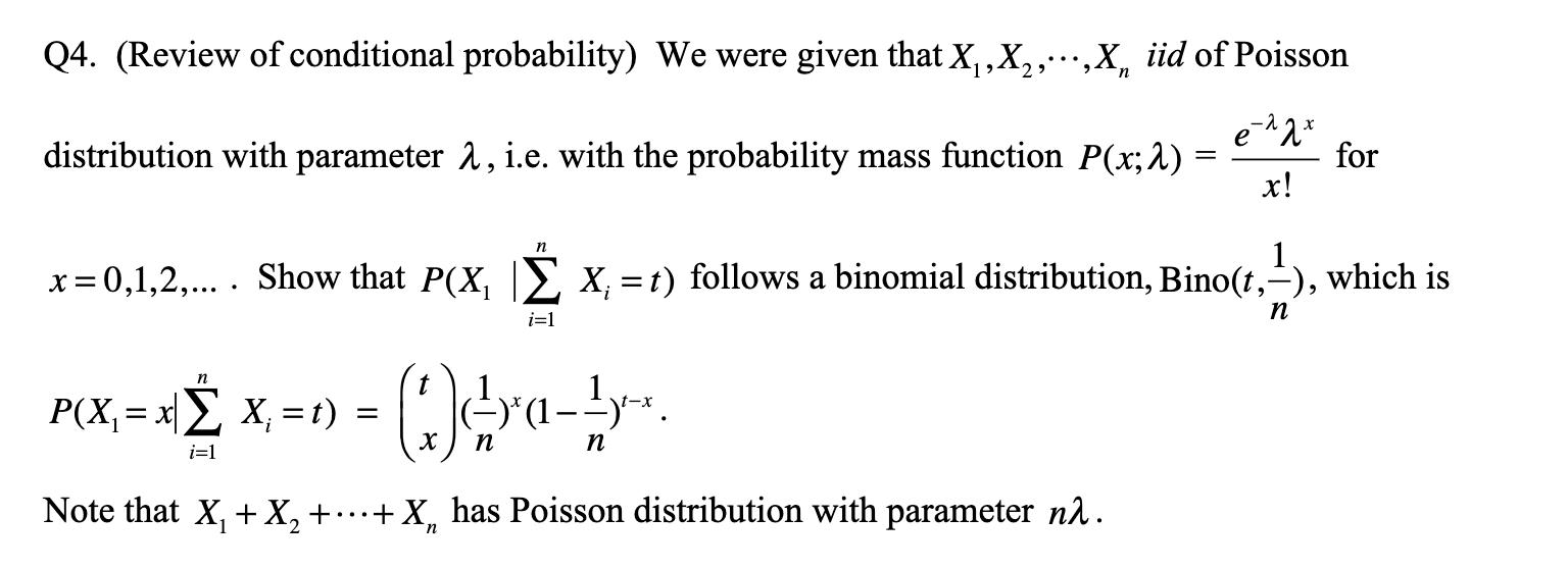 Solved Q4. (Review of conditional probability) We were given | Chegg.com
