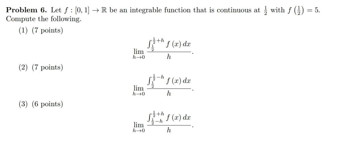 Solved → R Be An Integrable Function That Is Continuous At
