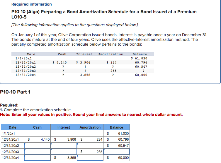 Solved Required information P10-10 (Algo) Preparing a Bond | Chegg.com