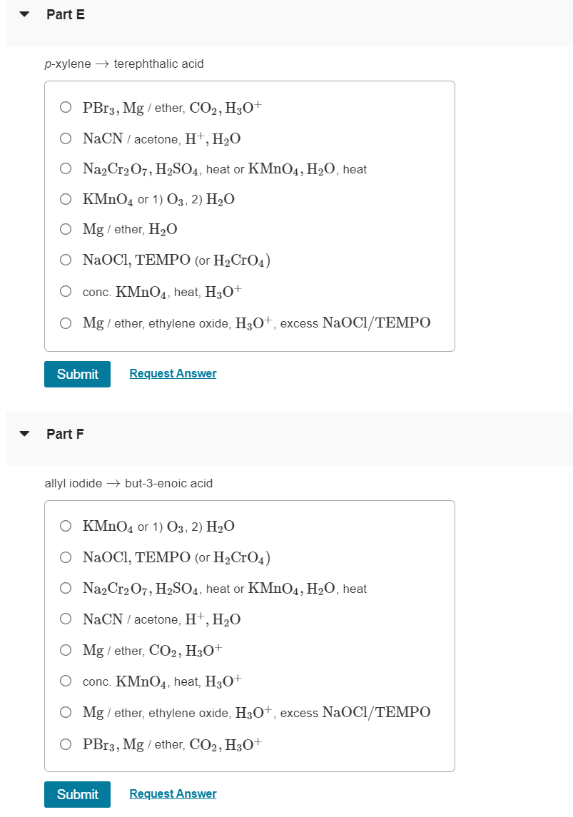 Solved Part C CH3 CH C- OCH CH OH O (1) LiAIH (2) H2O o | Chegg.com